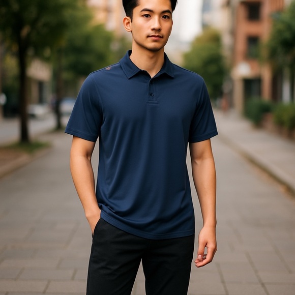 RHONE | Shirts | Rhone Deep Blue Polo Shirt | Poshmark